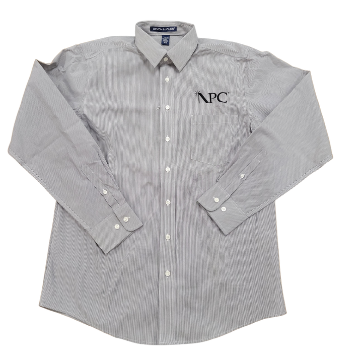 NPC Mens Pinstripe Dress Shirt – NPC Family Store